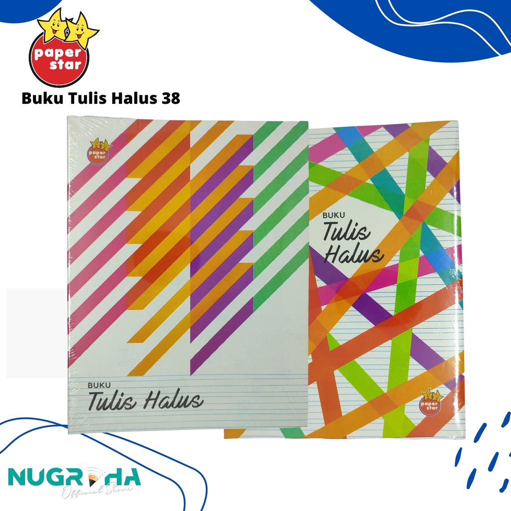 Jual BUKU TULIS HALUS 38 3 GARIS PAPERSTAR ( 1 PACK ) | Shopee Indonesia
