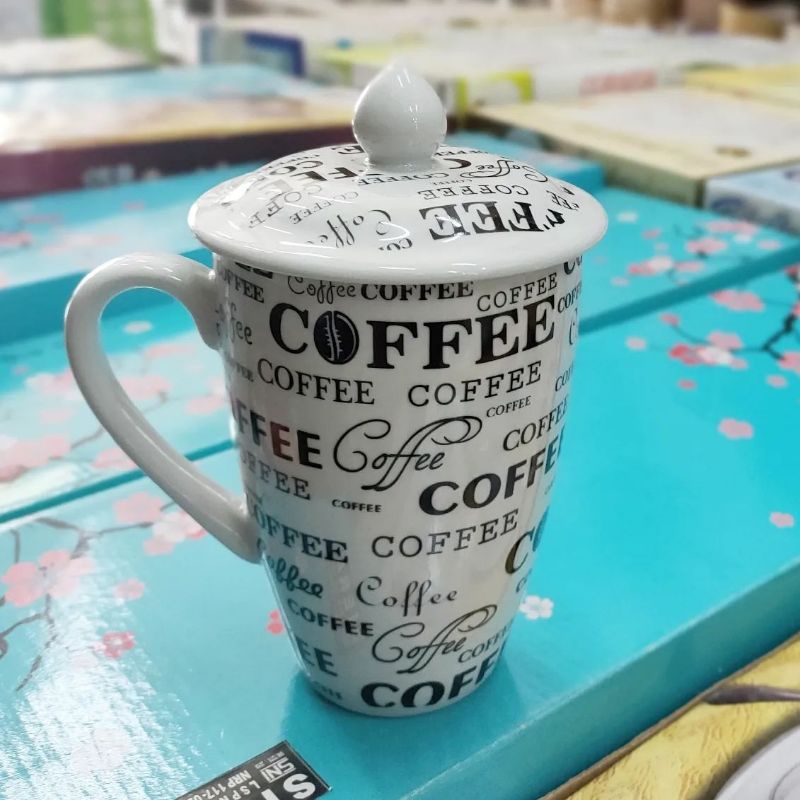 Jual mug tutup keramik motif Coffee (per pc) | Shopee Indonesia