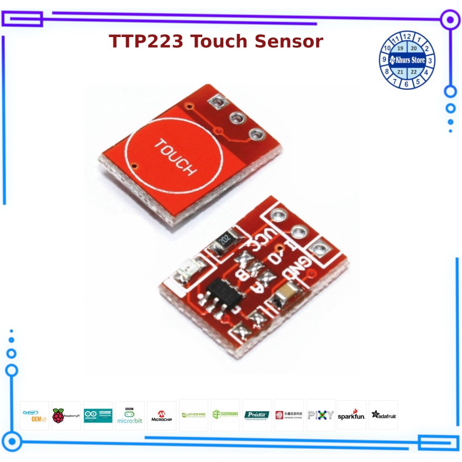 Jual TTP223 Modul Tombol Sentuh - Touch Sensor Capacitive Switch Board ...