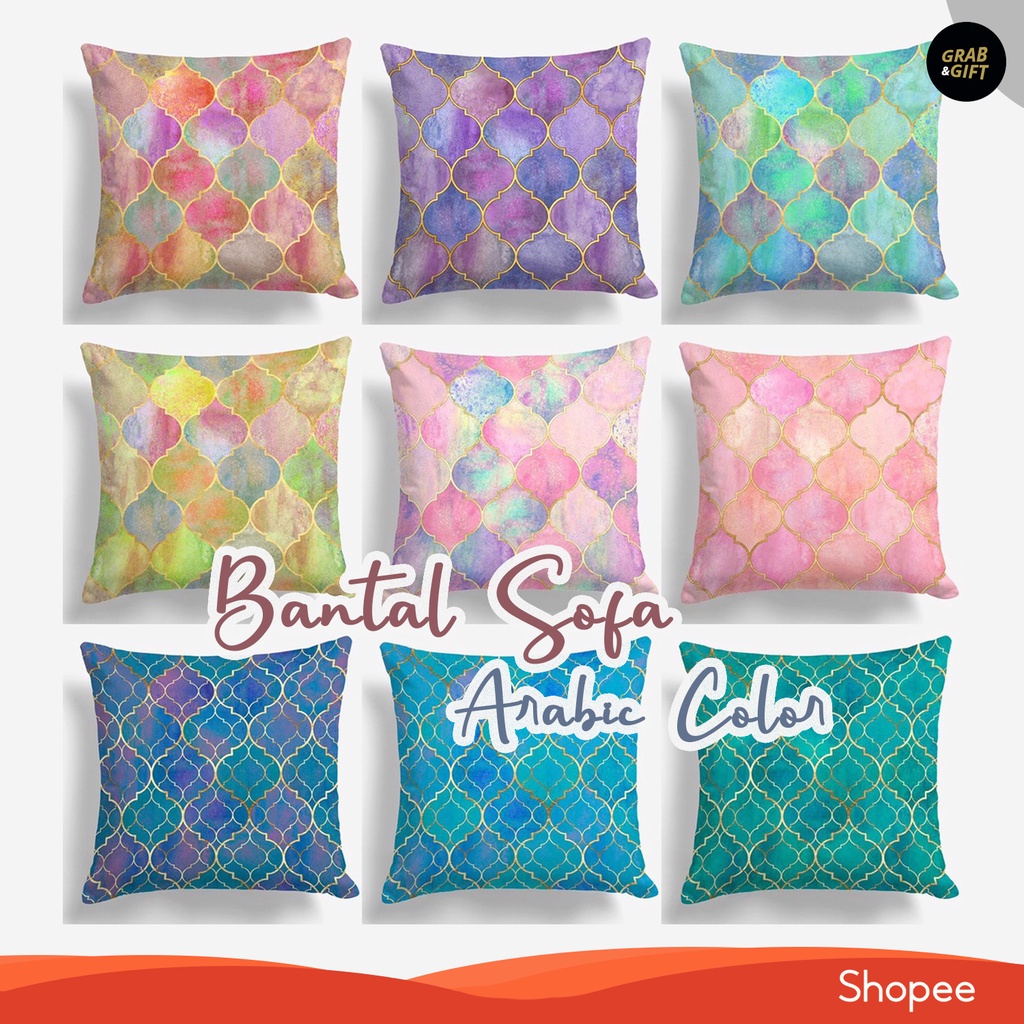 Jual Bantal Sofa Print Motif Arabic Turkish Colorful 40x40 cm | Shopee ...