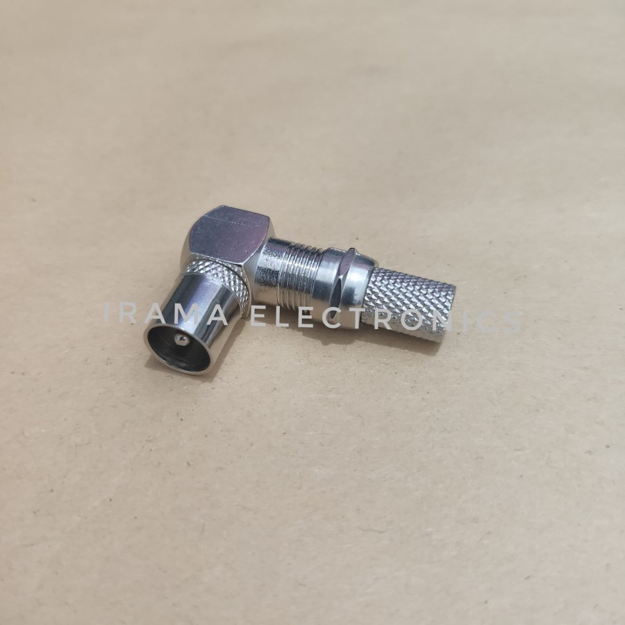 Jual RF Jack Antenna TV L Besi + F Connector jek drat 5C input TV | Shopee Indonesia