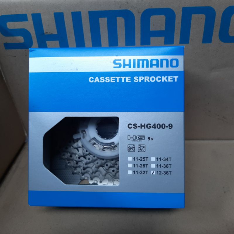 Jual Sprocket Shimano Alivio HG400 9 Speed Cassette 11-36T dan 12-36T ...