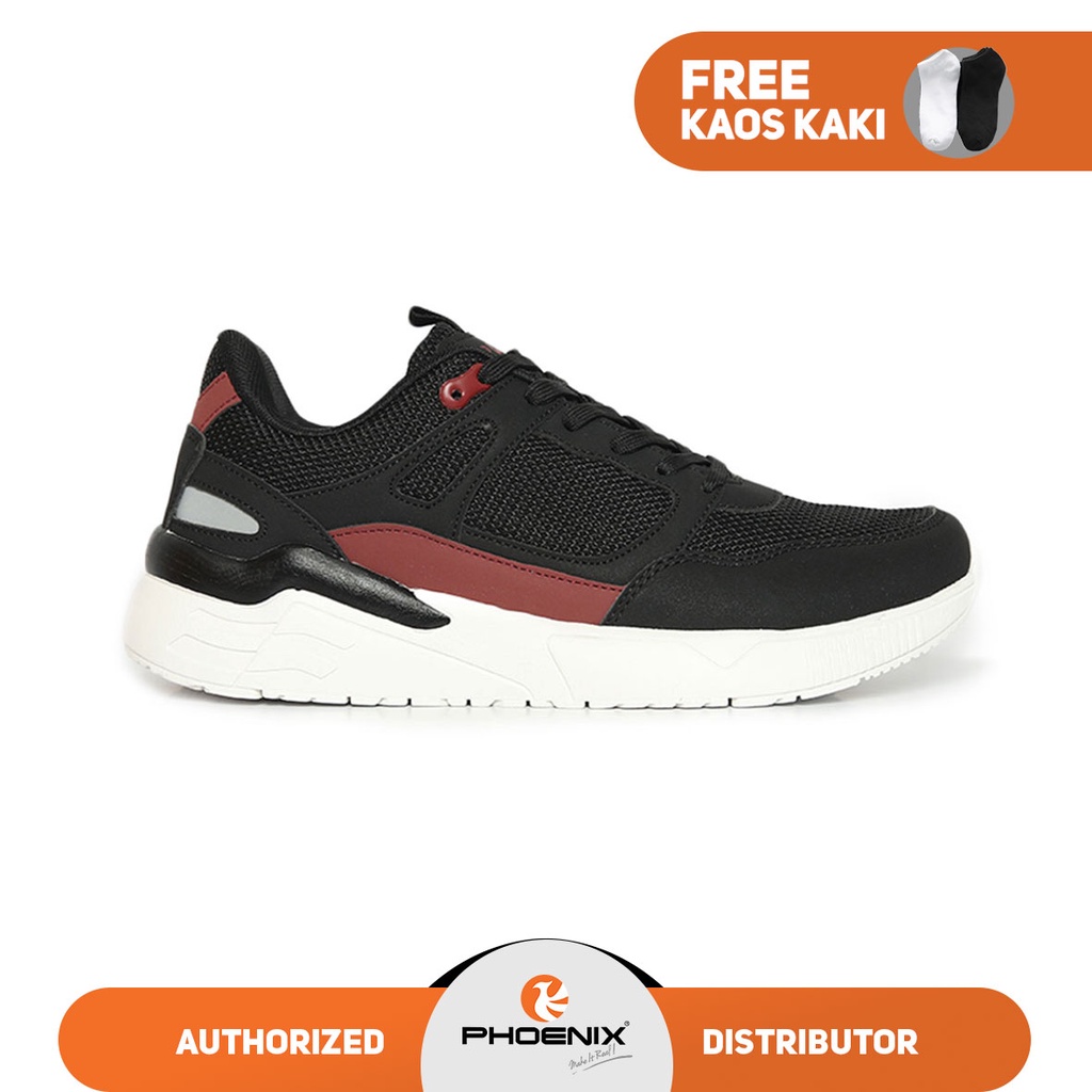 Jual Phoenix Horus Sepatu Sneakers Pria - Black/White | Shopee Indonesia