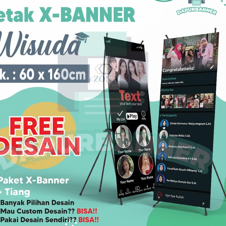 Jual Stok terbatas!.. Banner Wisuda Custom Free Desain / X-banner ...