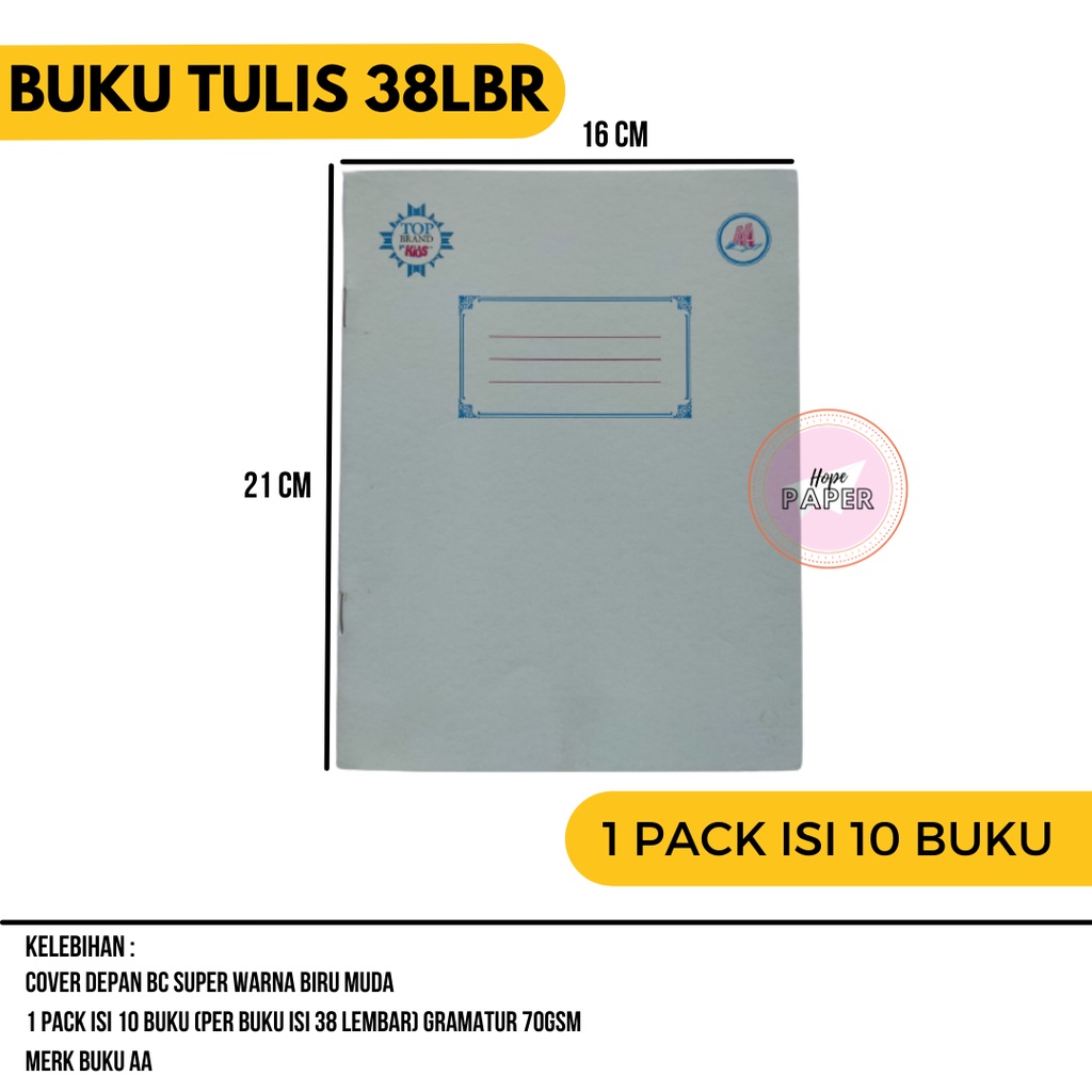 Jual Buku Tulis Sekolah 1 pack isi 10 Buku / Buku Tulis Sekolah / Buku Sekolah / Buku Tulis AA ...