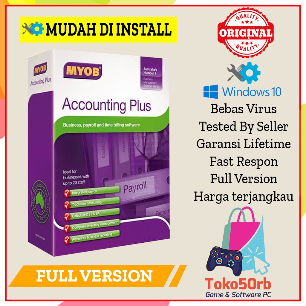 Jual Software Akuntansi: MYOB Accounting Plus 18 [WIN] | Shopee Indonesia