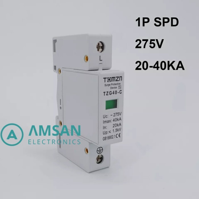 Jual SPD AC 275V 1P TOMZN Penangkal Petir Surge Protective Device Arrester | Shopee Indonesia