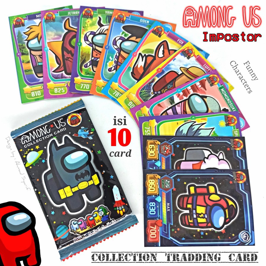 Jual KARTU AMONG US IMPOSTOR (ISI 10) COLLECTION TRADING CARD MAINAN ...