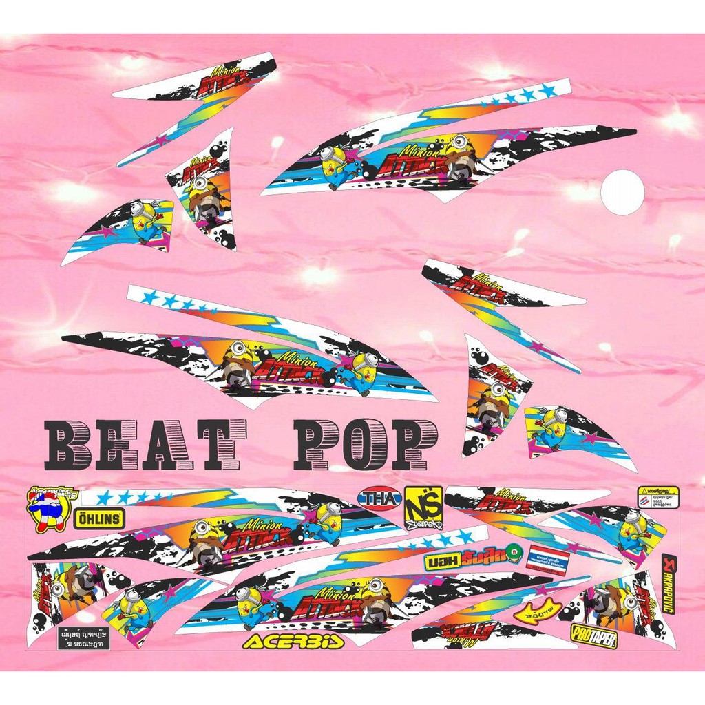 Jual STIKER STRIPING DECAL BEAT POP MINION | Shopee Indonesia