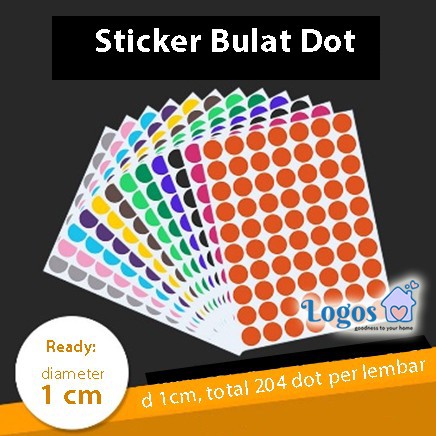 Jual Stiker bulat sticker dot sticker edukasi anak aktivitas montessori ...
