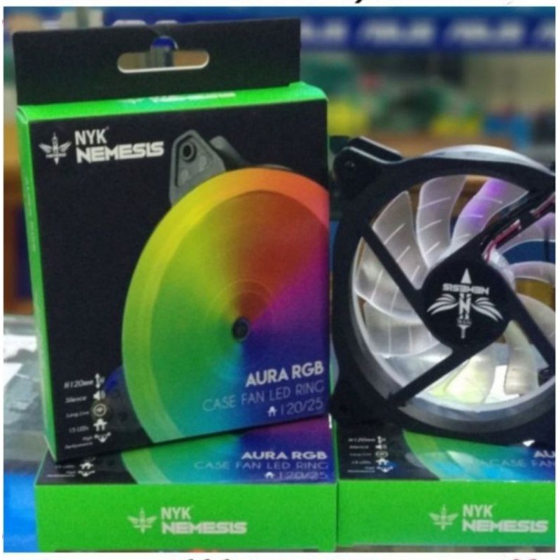 Jual fan casing nyk nemesis aura rgb 12cm/fan case aura 12cm lampu rgb ...