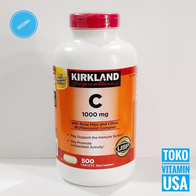Jual Kirkland Signature Vitamin C 1000 Mg - 500 Tablet Lc | Shopee ...