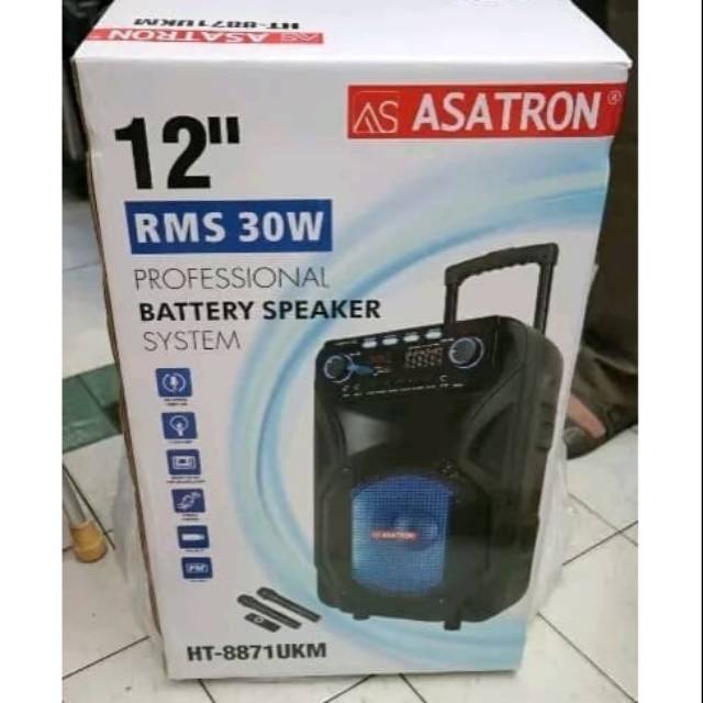 Jual Speaker Portable Emplifier Wireless ASATRON HT 8871 UKM BLUETOOTH ...