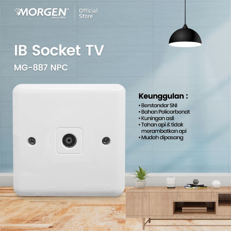 Jual Stop Kontak TV Inbouw Morgen Colokan TV Socket TV | Shopee Indonesia