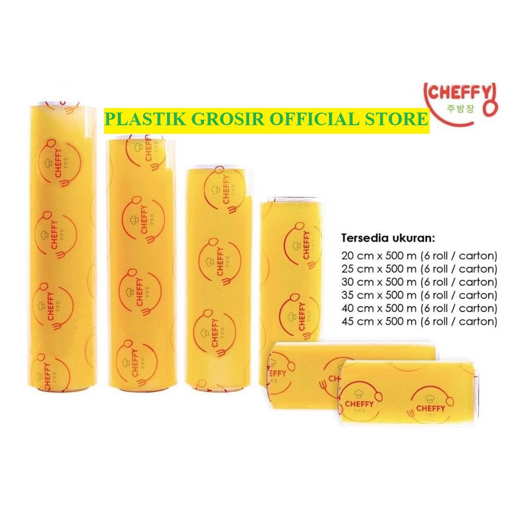 Jual Plastik wrapping roll cheffy (500 meter) wrapping makanan ukuran ...