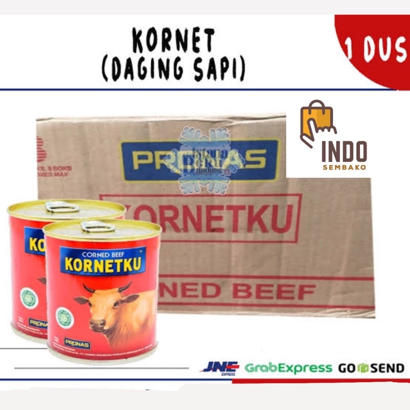 Jual Kornetku Pronas 340g isi 24 kaleng dus / Kornetku Corned beef dus ...