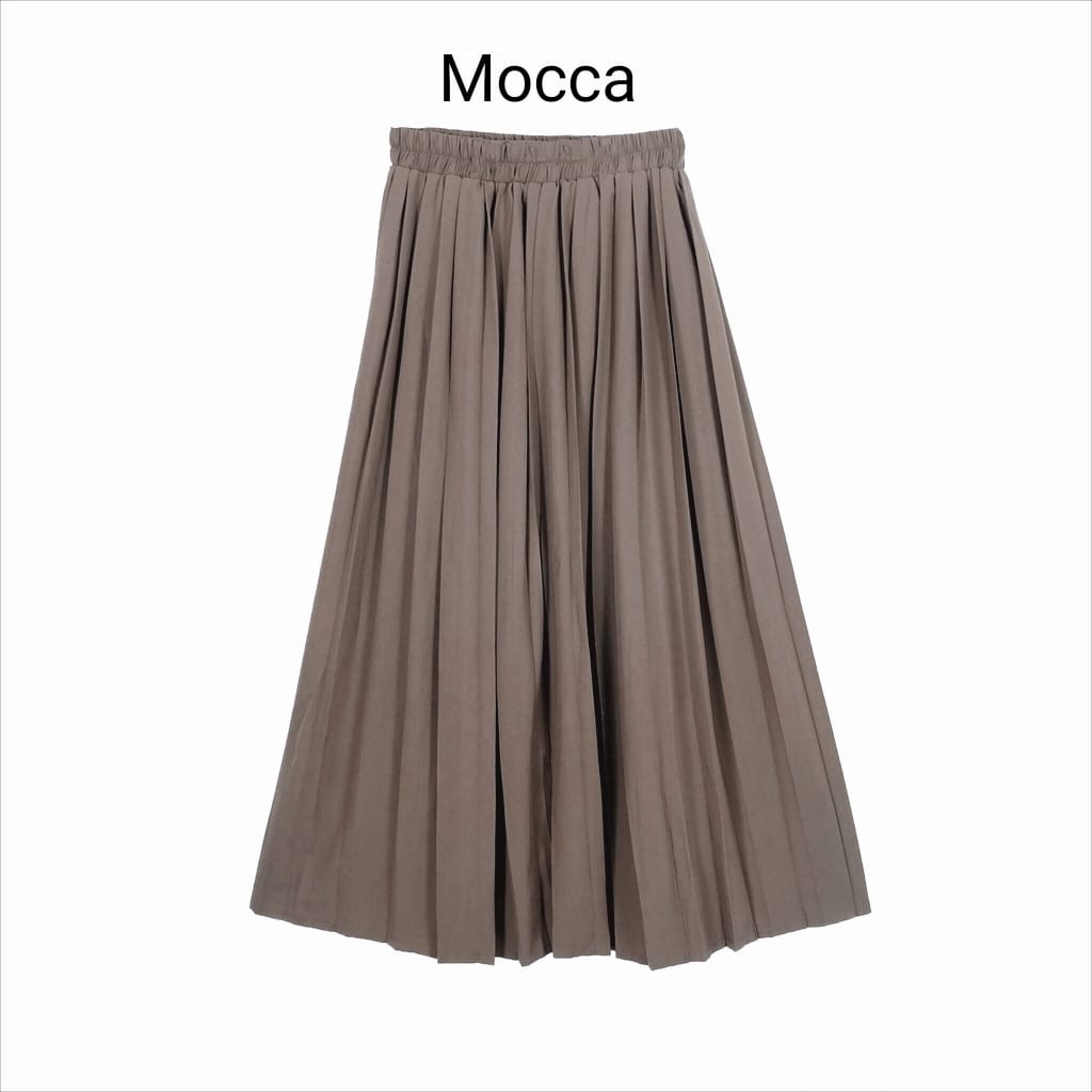 Jual ROK PLISKET BAHAN HYGET PREMIUM SIZE FIT M-XXL PINGGANG KARET ROK ...
