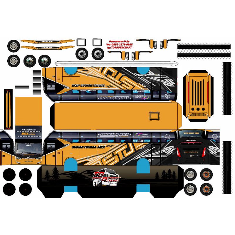 Jual Lembaran Pola PaperCraft Bus STJ Balboa XHD Skala 1:50 | Shopee ...