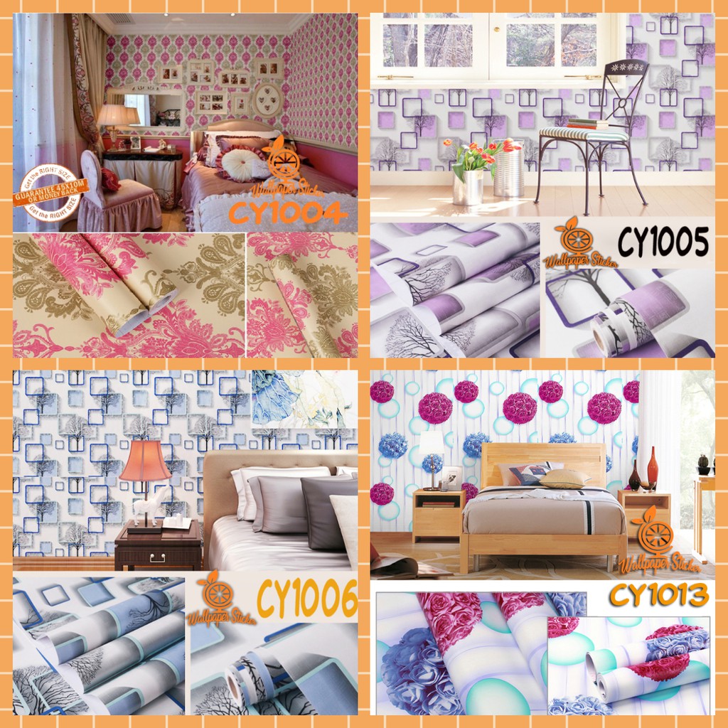 Jual Wallpaper Dinding Ukuran 45cm X 8 meter Wall Stiker Motif Batik ...