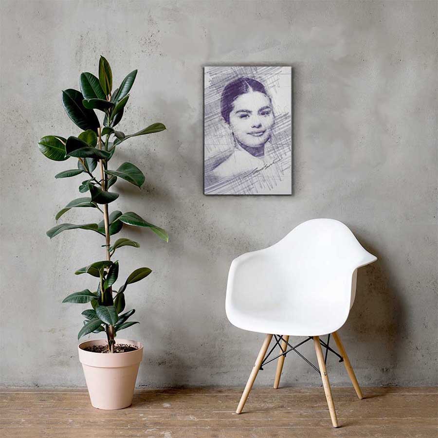 Jual Sketsa wajah / Portrait Sketch dicetak vinyl board mdf, dekorasi ...