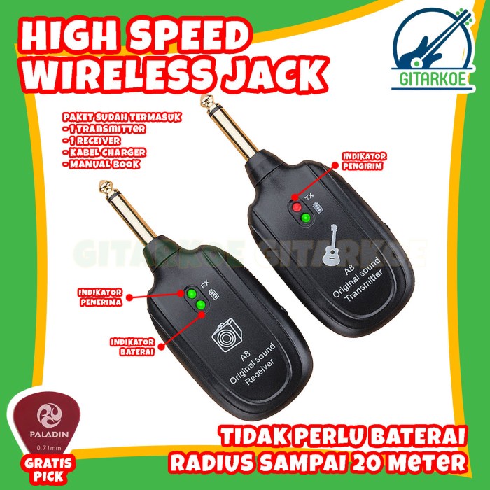Jual Jack Wireless Gitar & Bass Elektrik Tanpa Kabel Transmitter ...