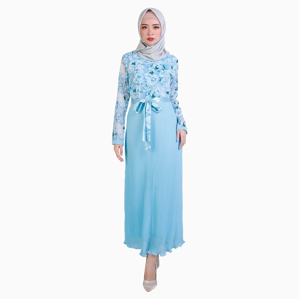 Jual Long Dress gamis Lengan Panjang Sifon Muslimah Model terbaru ...
