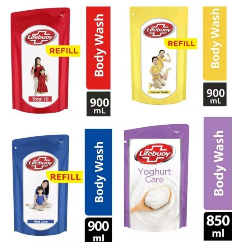Jual Lifebuoy Body Wash Sabun Mandi Cair 900ml 850ml 825ml - Lemon Fresh / Mild Care / Total 10 ...