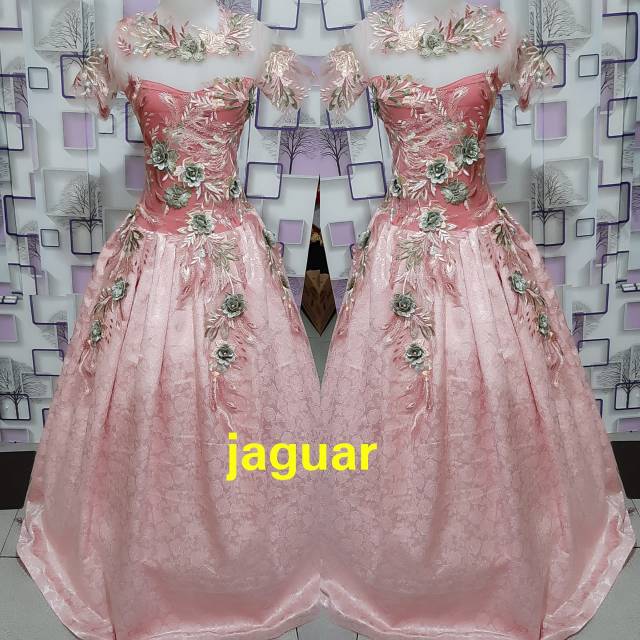 Jual Baju singer,baju artis,baju biduan .longdress Jaguard bunga 3D ...