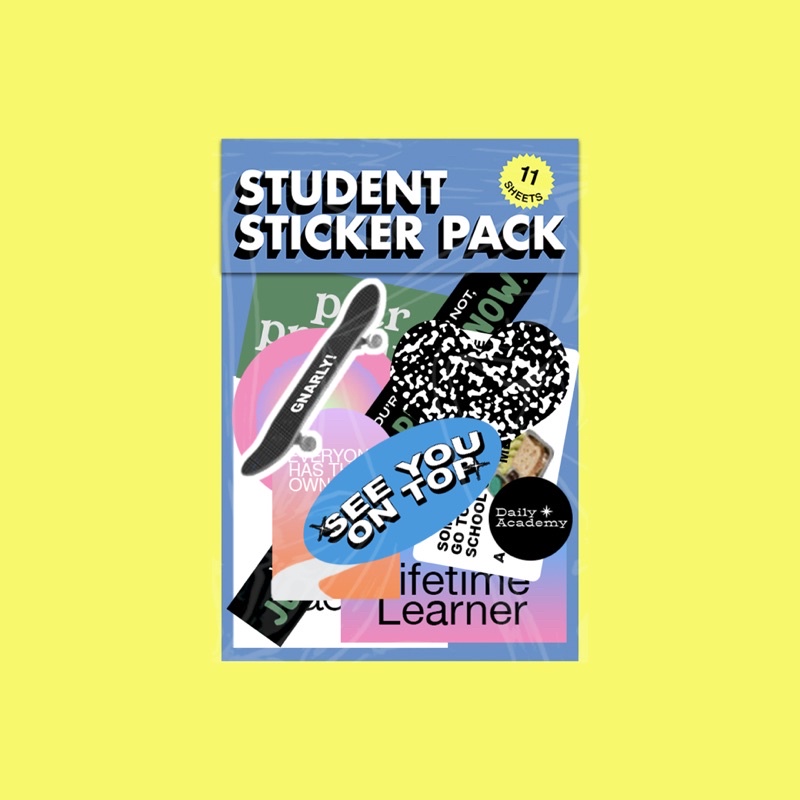 Jual Student Sticker Pack | Daily Academy | Shopee Indonesia