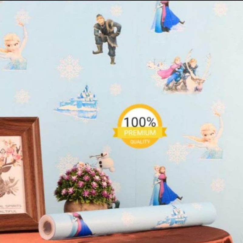 Jual WALLPAPER STICKER 4,5 METER DINDING KAMAR ANAK ELSA ANA MOTIF ...