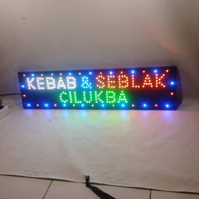Jual Led sign / tulisan led kebab & seblak new warna warni | Shopee ...
