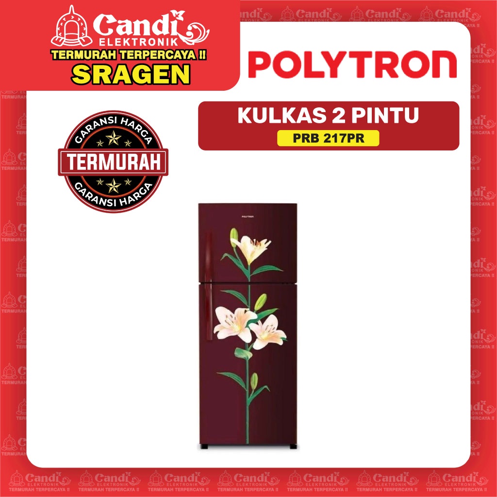 Jual POLYTRON Kulkas 2 Pintu 210 Liter - PRB 217PR/LB | Shopee Indonesia
