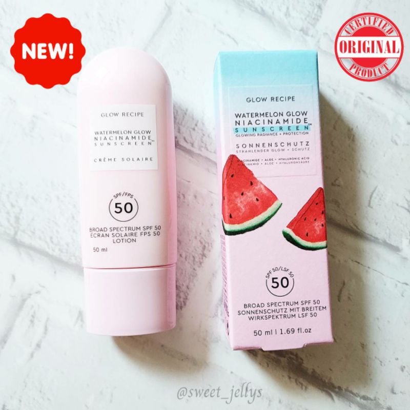 Jual Glow Recipe Watermelon Glow Niacinamide Sunscreen SPF 50 SUNBLOCK ...