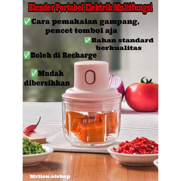 Jual blender mini portable food processor chopper bumbu | Shopee Indonesia