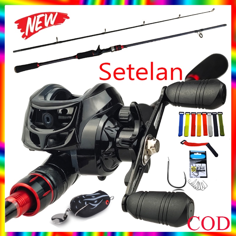 Jual HAIYI FISHING Carbon Fiber Baitcasting Fishing Rod Metal Fishing ...