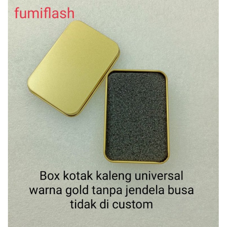 Jual Box kotak kaleng universal warna gold tanpa jendela busa tidak di ...