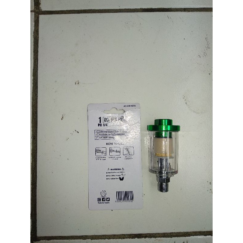 Jual Tekiro Air Filter Saringan Udara 1/4" / Filter Angin Compresor ...