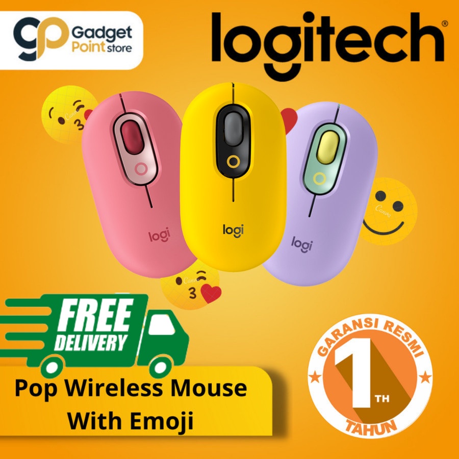 Jual NEW Logitech POP Wireless Mouse With Emoji - Original Garansi ...