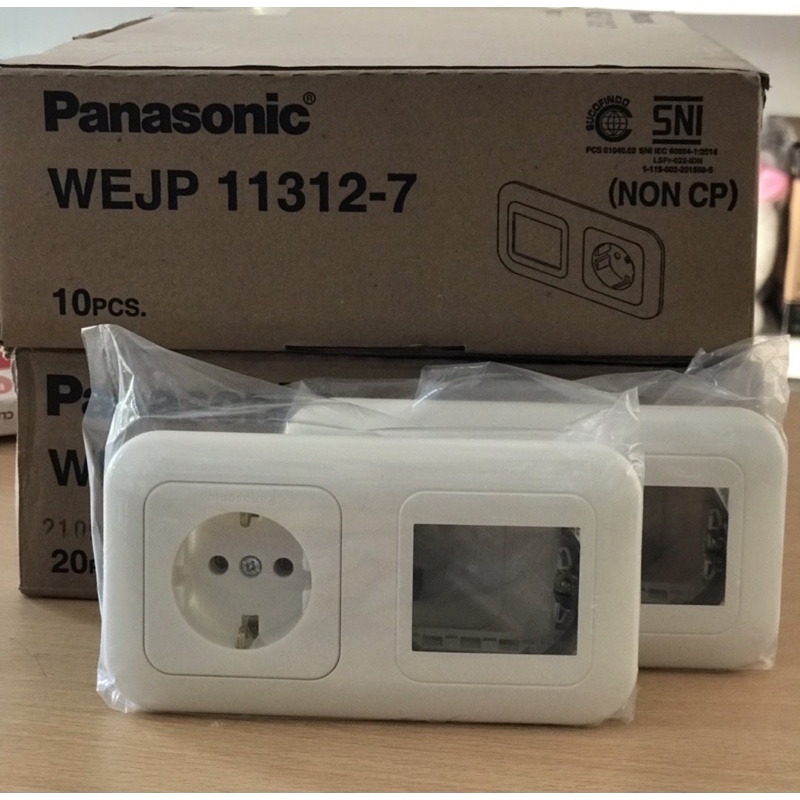 Jual Stop Kontak Arde Tanam Tembok + Plat Kosong Panasonic WEJP 11312 7 ...