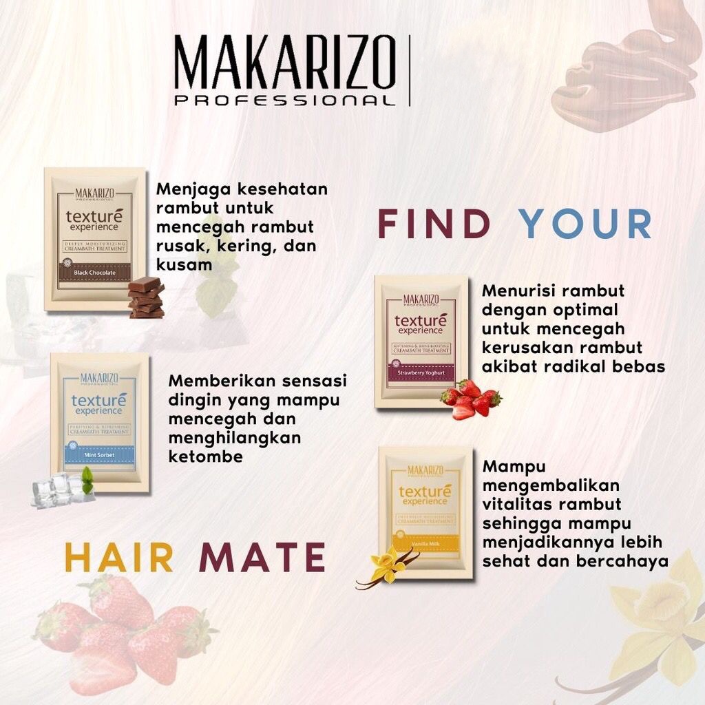 Jual MAKARIZO Professional Texture Experience Creambath Treatment 60ml ...