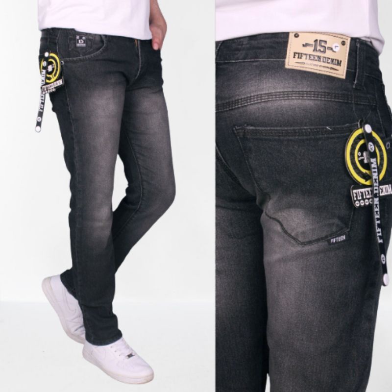 Jual FIFTEEN DENIM - Celana Jeans Pria Slim Fit Streetch Original ...