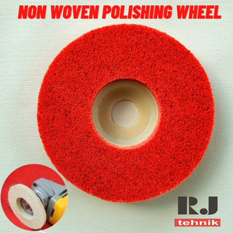 Jual Batu Poles Sponge Merah Non Woven 4" Poles Stainless | Shopee ...
