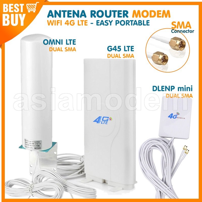 Jual ANTENA 4G LTE MODEM WIFI Router SMA TPLINK ORBIT Huawei Tenda BOLT ...