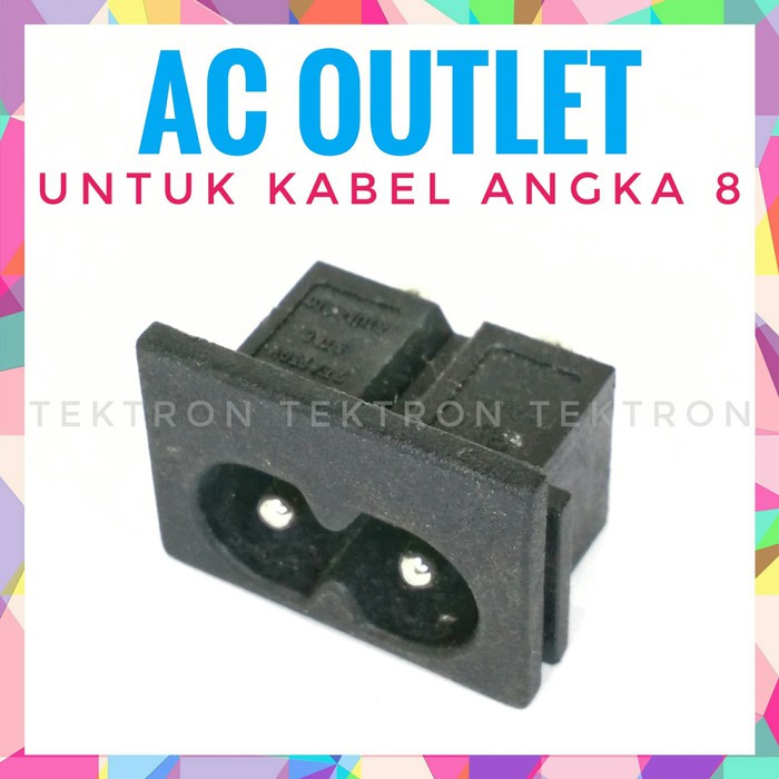 Jual Soket power AC outlet, untuk kabel angka 8, model slot, pabrikan | Shopee Indonesia