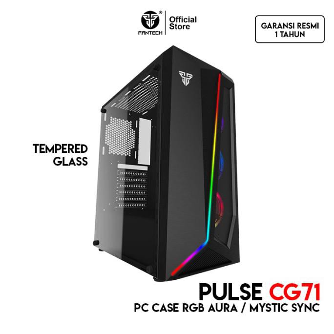 Jual Fantech PULSE CG71 Tempered Glass Casing Komputer PC Gaming Case ...
