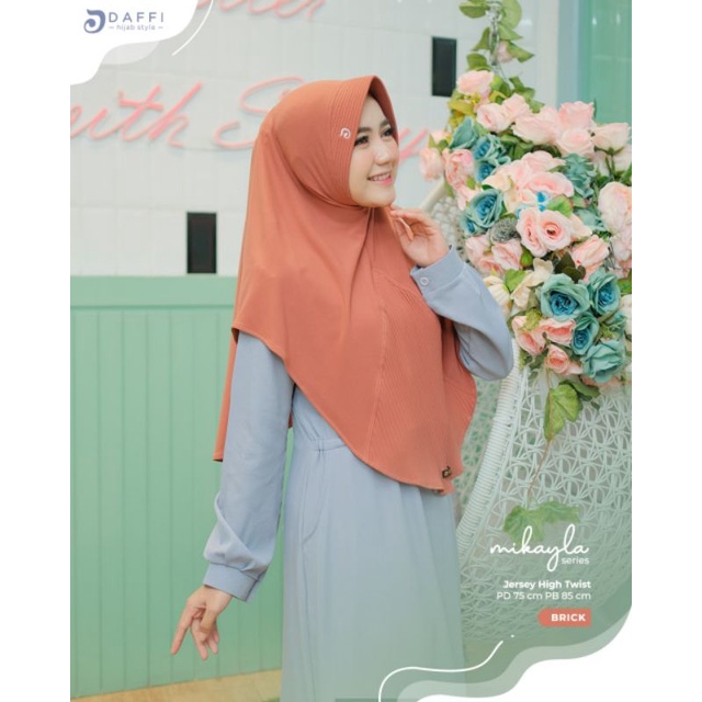Jual mikayla hijab terbaru daffi bahan Jersey high twist comby plisket ...