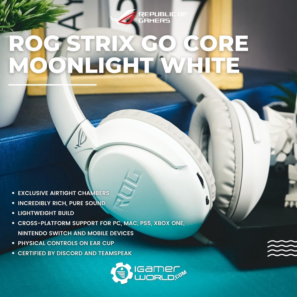Jual ASUS ROG Strix Go Core Moonlight White 3.5mm Gaming Headset for ...