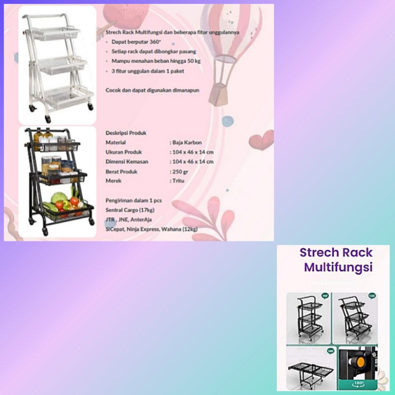 Jual Rak Tingkat Multifungsi (Strech Rack Multifungsi) | Shopee Indonesia