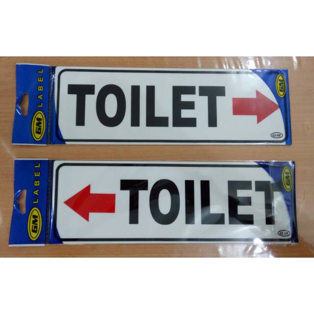 Jual Label tanda sign akrilik toilet + tanda panah | Shopee Indonesia