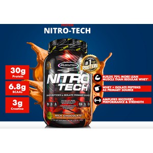 Jual Muscletech Nitrotech Nitro Tech 4 lbs 70% better | Shopee Indonesia